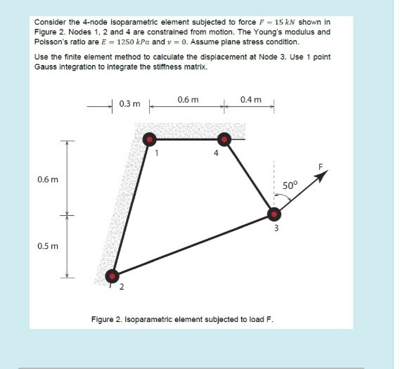 Solved Consider the 4-node isoparametric element subjected | Chegg.com
