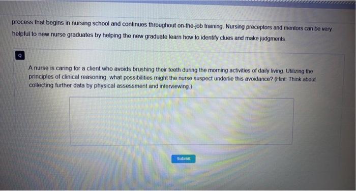 Solved Q For the beginning nursing student, the CJM can be | Chegg.com