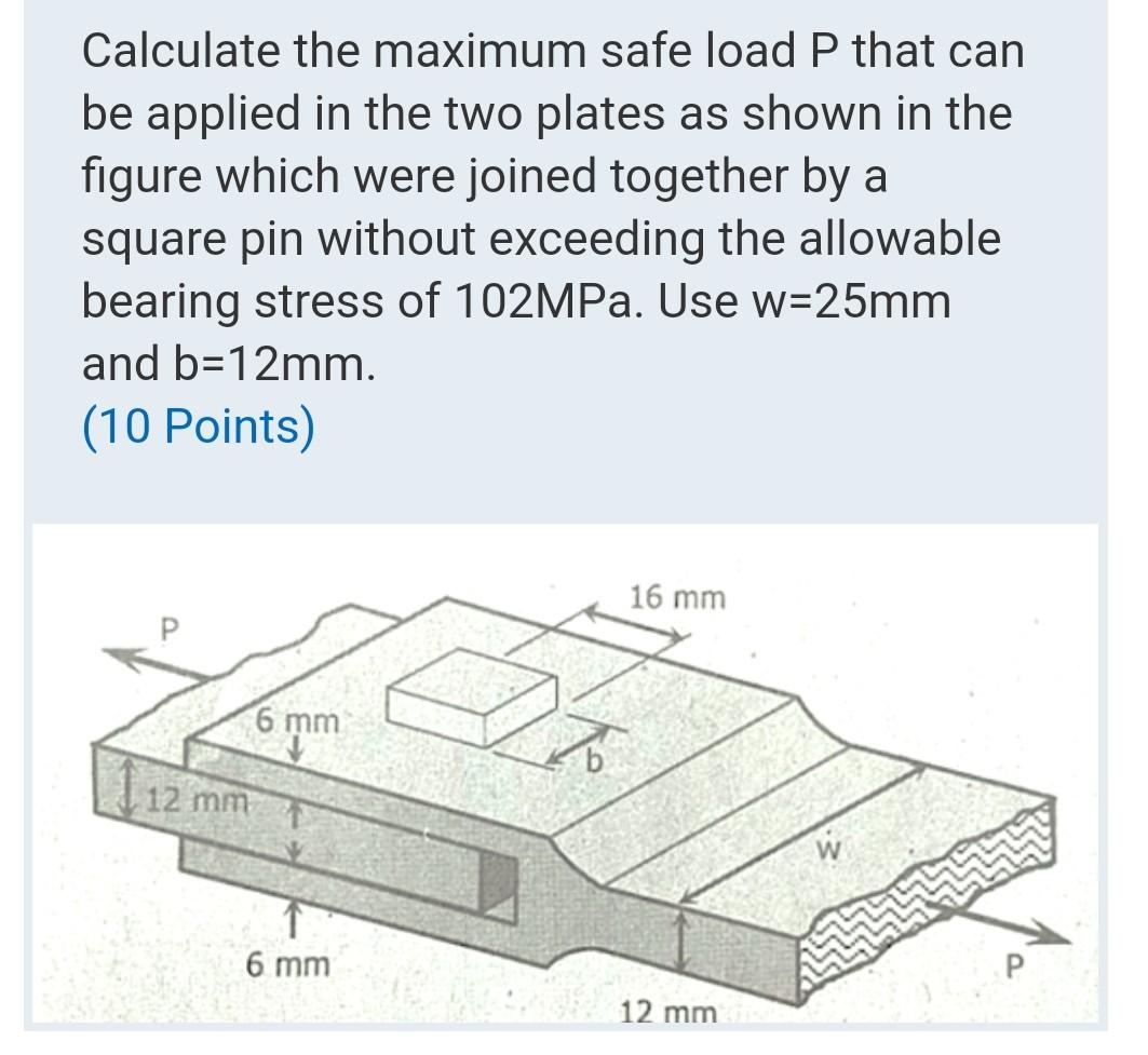 Solved Calculate the maximum safe load P that can be applied | Chegg.com