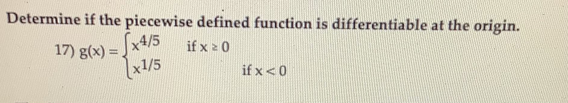Solved Determine If The Piecewise Defined Function Is