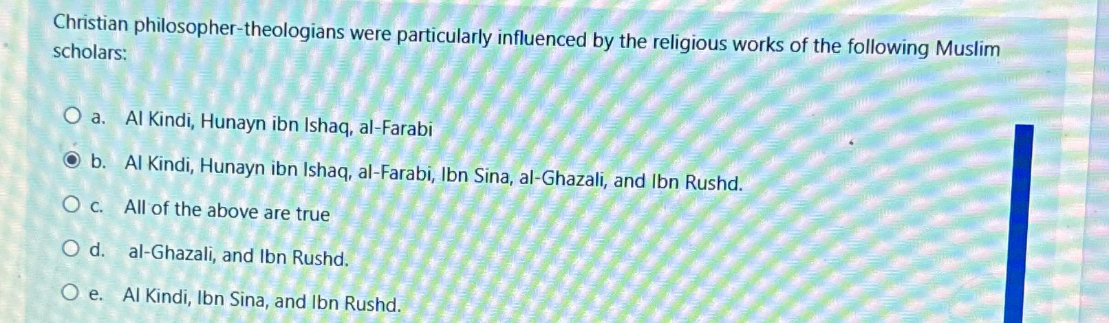 Solved Christian philosopher-theologians were particularly | Chegg.com