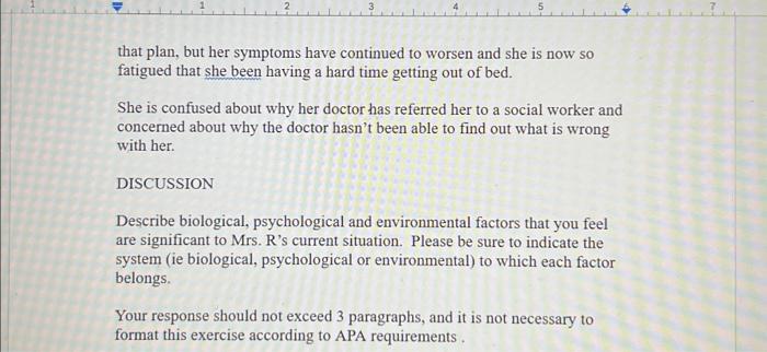 Solved CASE VIGNETTE: MRS. R. A social worker in an | Chegg.com