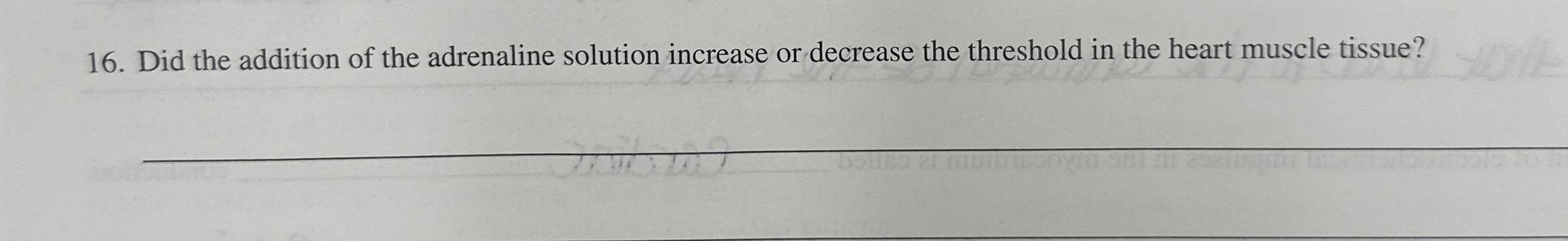Solved Did the addition of the adrenaline solution increase | Chegg.com