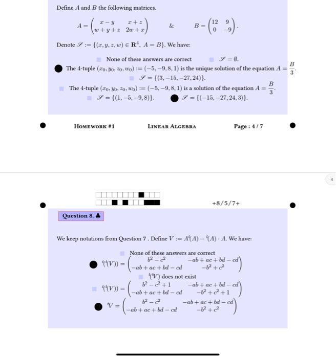 We keep notations from Question 7 . Define | Chegg.com