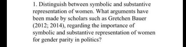 Solved 1. Distinguish between symbolic and substantive | Chegg.com