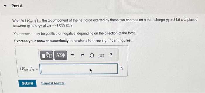 Solved What is (Fnet 3)x, the x-component of the net force | Chegg.com
