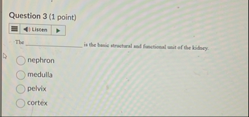 Solved Question 3 (1 ﻿point) ListenThe ﻿is the basic | Chegg.com