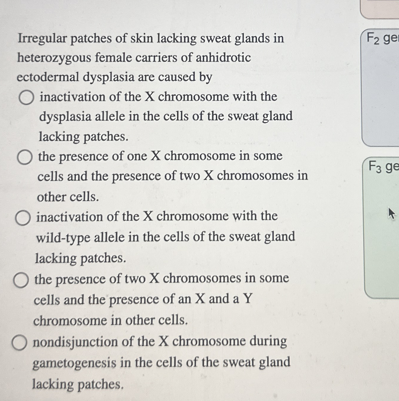 Solved Irregular patches of skin lacking sweat glands | Chegg.com