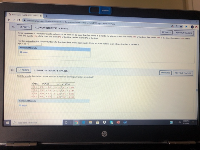 Solved SORIOS Final E -MATH 1530. section x + c | Chegg.com Solved SORIOS Final E -MATH 1530. section x + c | Chegg.com