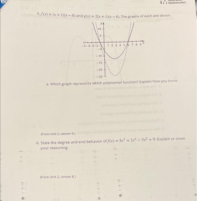 Solved Unit 2 Lesson 10 Cumulative Practice Problems 1. Draw | Chegg.com
