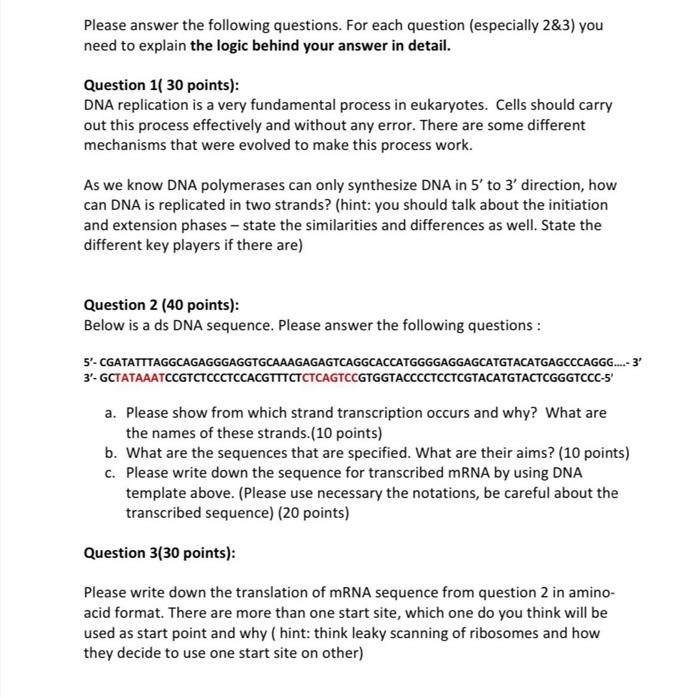 Solved Please answer the following questions. For each | Chegg.com
