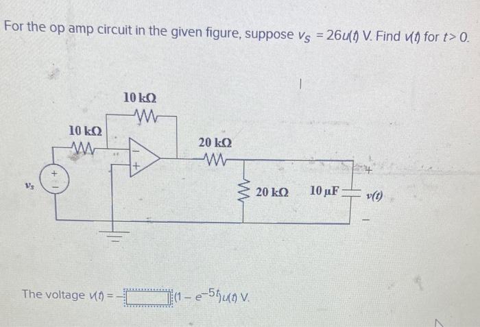 Solved For the op amp circuit in the given figure, suppose | Chegg.com
