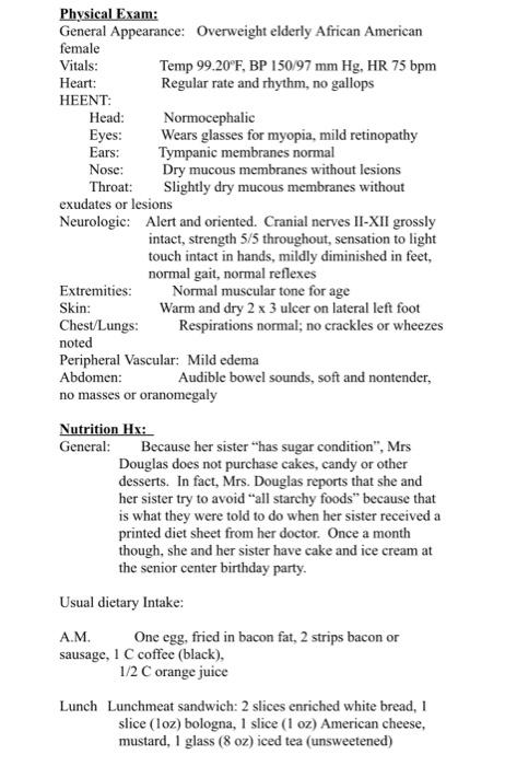 Solved 19. Write 4 PES statements for Ms. Douglas based on | Chegg.com