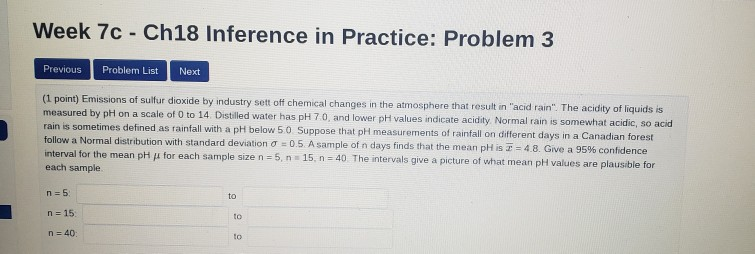 Solved Week 7c - Ch18 Inference in Practice: Problem 3 | Chegg.com