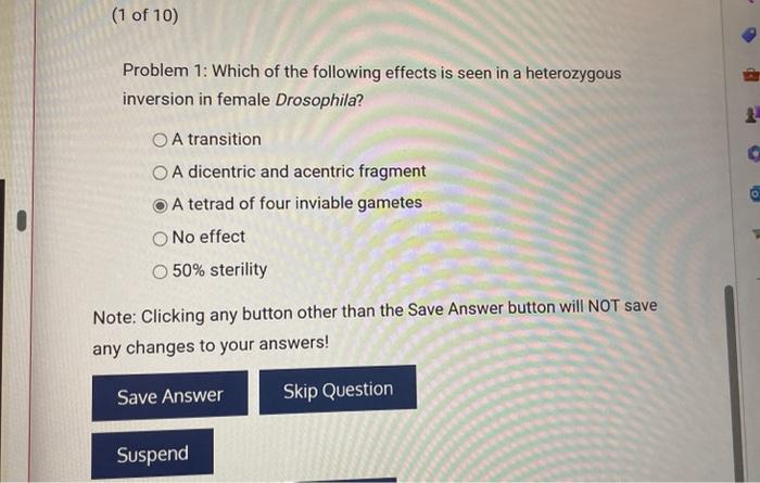 (1 of 10) Problem 1: Which of the following effects | Chegg.com