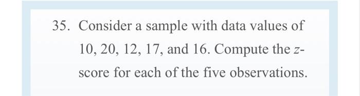 Solved 25. Consider a sample with data values of 27, 25, 20, | Chegg.com
