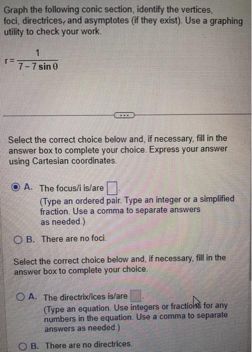 Solved Graph the following conic section, identify the | Chegg.com