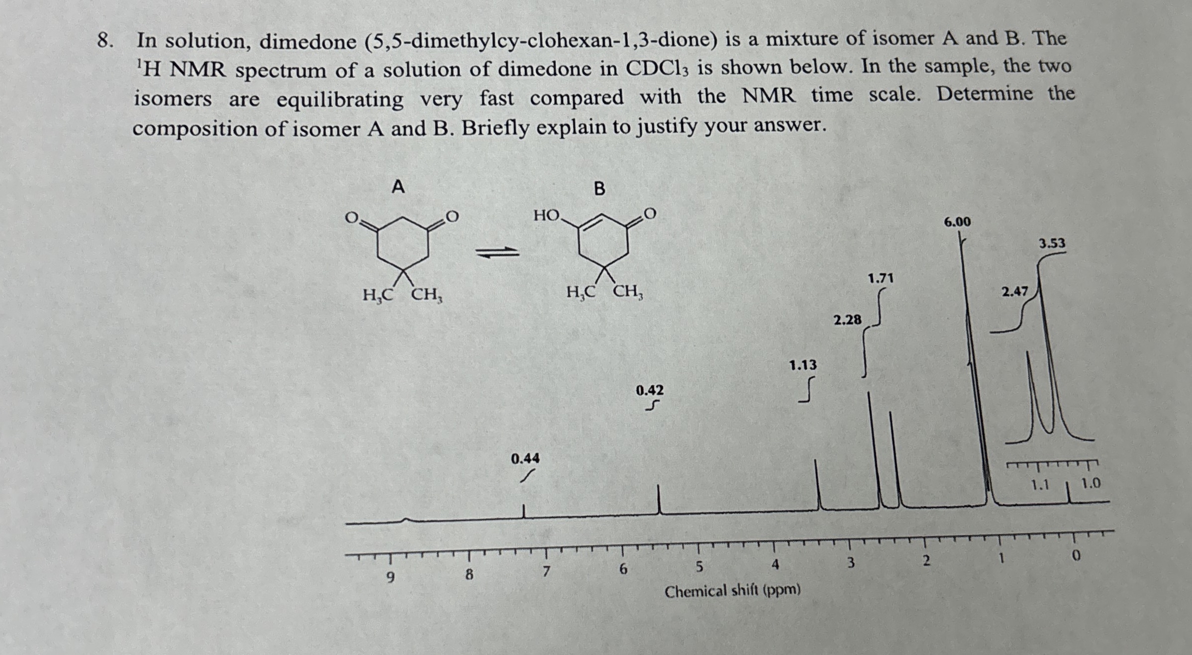 Solved by an EXPERT In solution, dimedone | Chegg.com