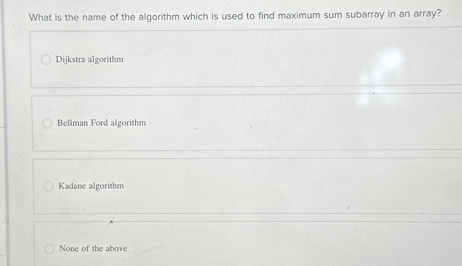 Solved What is the name of the algorithm which is used to | Chegg.com
