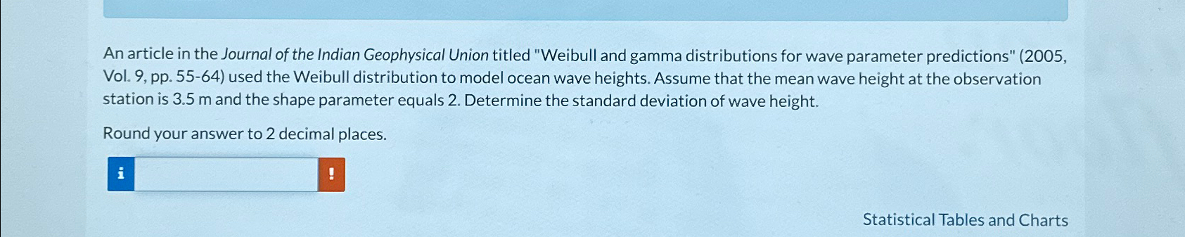 Solved An article in the Journal of the Indian Geophysical | Chegg.com
