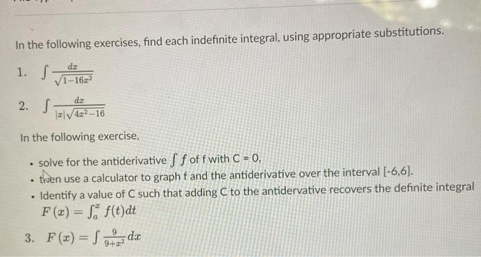 Solved In the following exercises, find each indefinite | Chegg.com