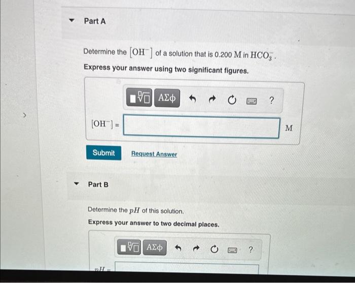 Solved Determine the [OH−]of a solution that is 0.200M in | Chegg.com