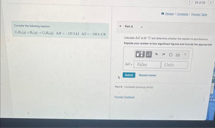 [Solved]: Consider the following reaction: [ mathrm{C}_{2