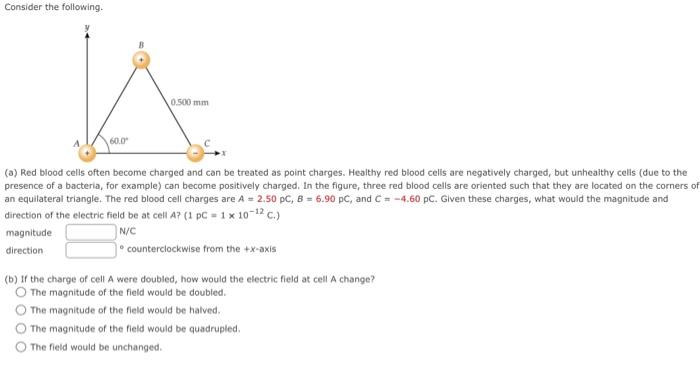 Solved Consider the following. (a) Red blood cells often | Chegg.com