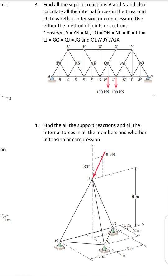 Solved Assignment 6 1. Find the support reactions at the | Chegg.com