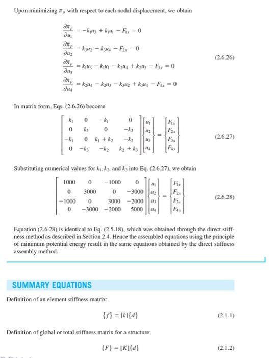 Solved Figure P2-15Obtain the total potential energy of the | Chegg.com