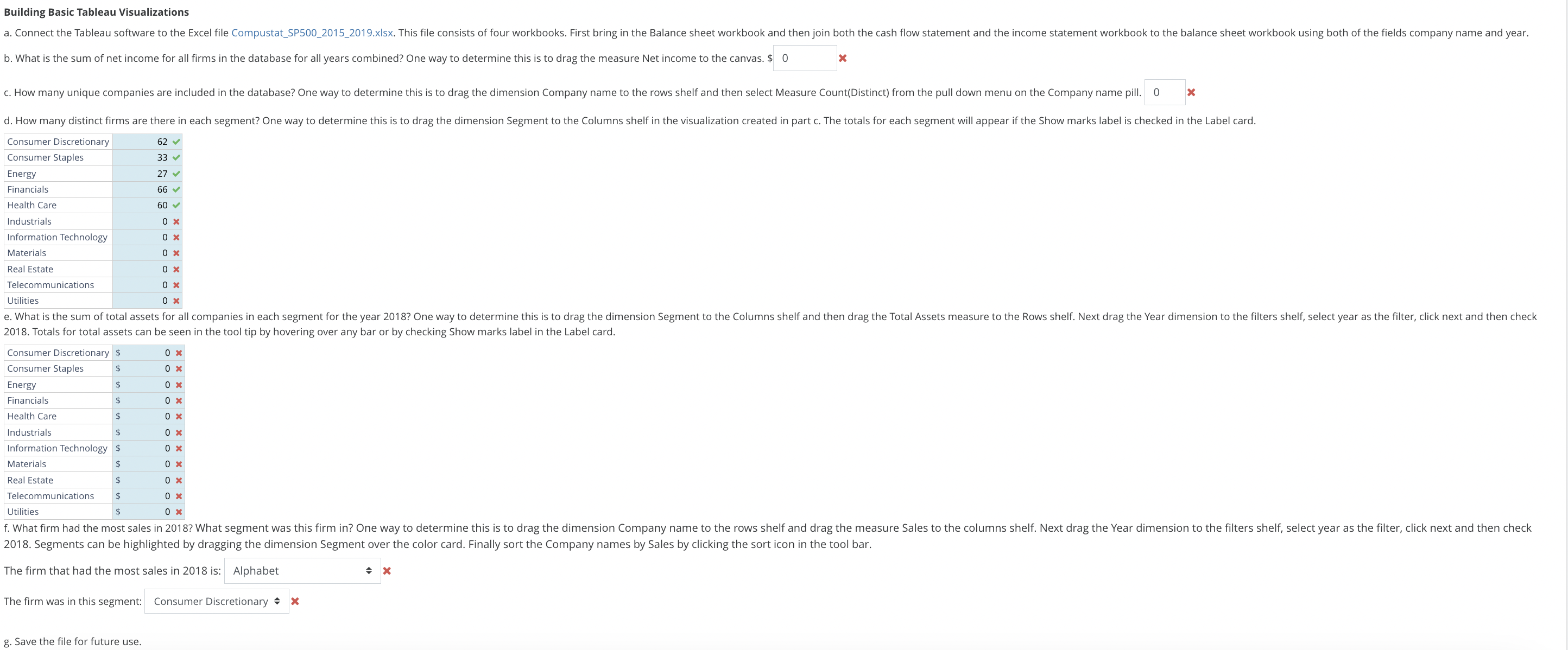 Solved Building Basic Tableau Visualizationsb. ﻿What is the | Chegg.com