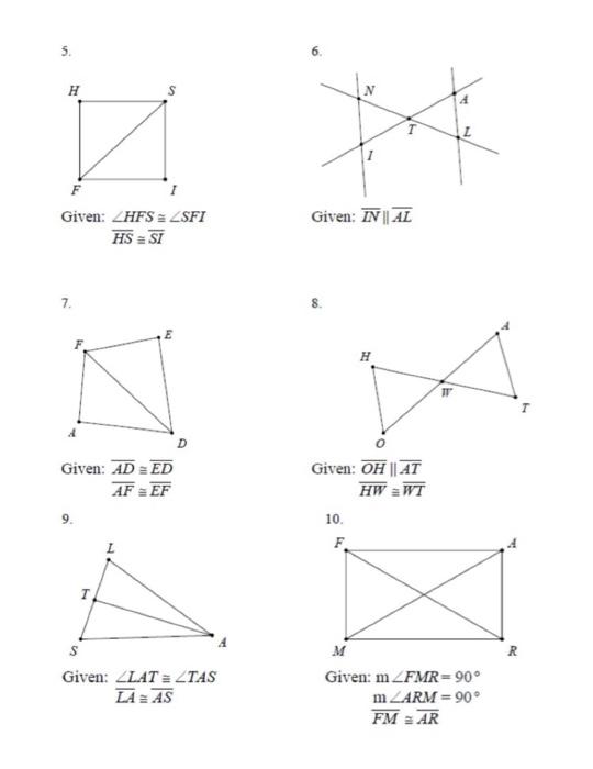 Solved Deductive Triangle Congruence Determine if each pair | Chegg.com