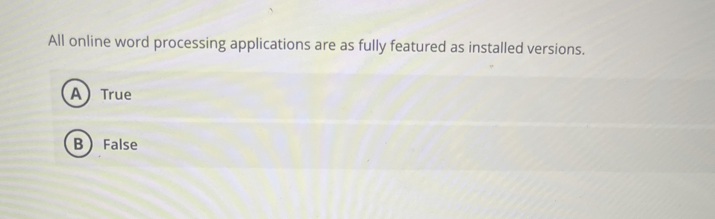 Solved All online word processing applications are as fully | Chegg.com