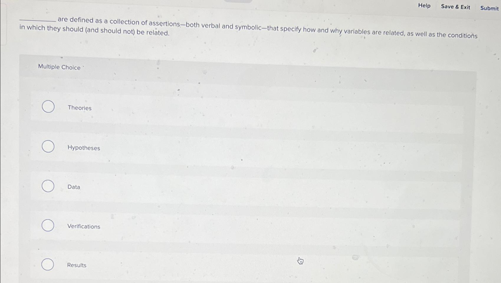Solved HelpSave & ExitSubmitare defined as a collection of | Chegg.com