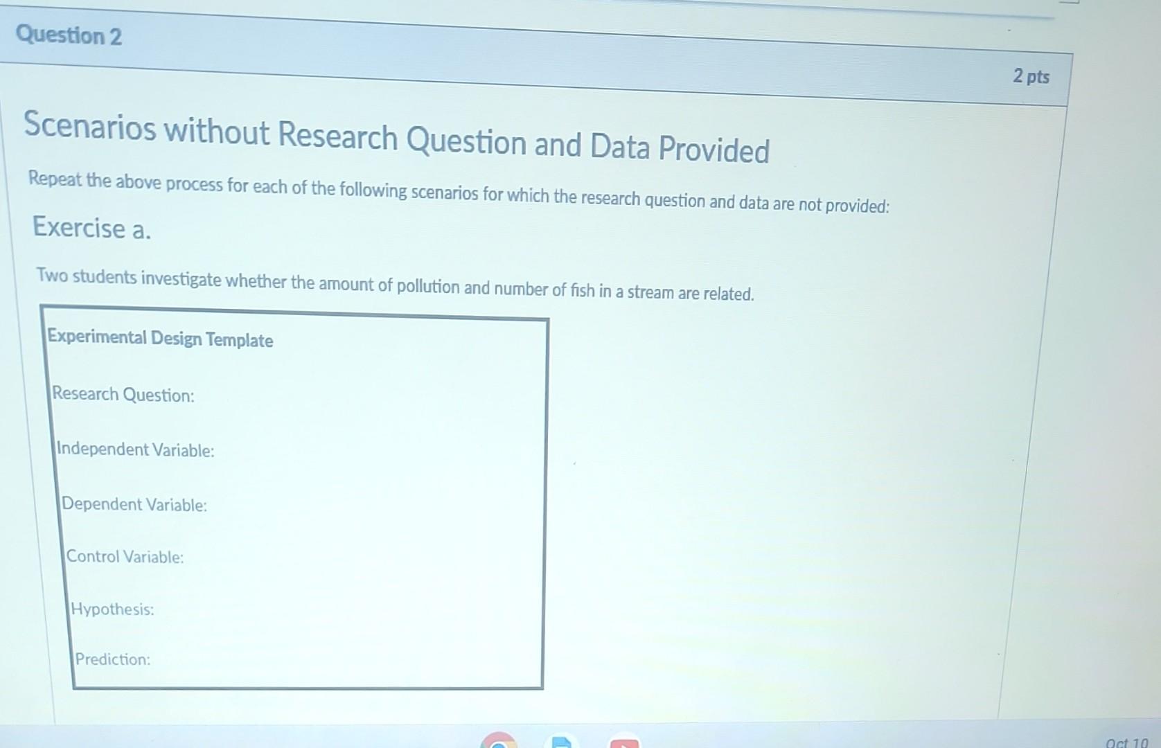 Solved Scenarios without Research Question and Data Provided | Chegg.com