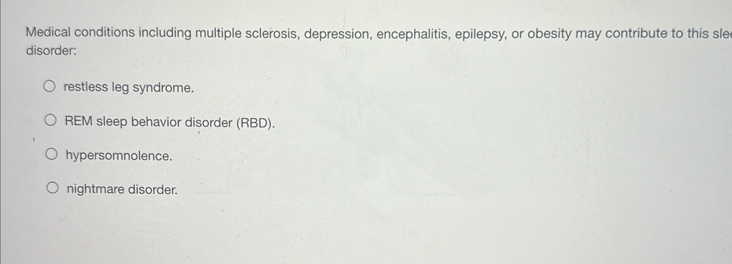 Solved Medical conditions including multiple sclerosis, | Chegg.com