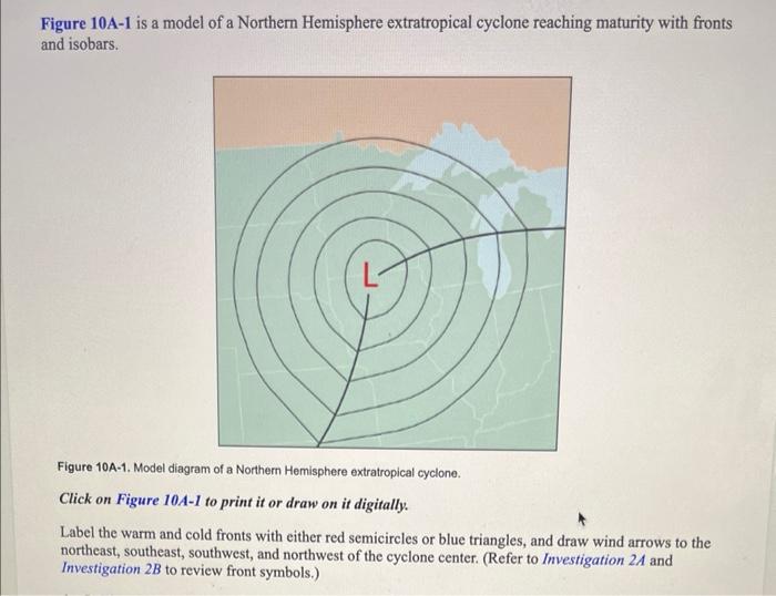 Figure 10 A−1 is a model of a Northern Hemisphere | Chegg.com