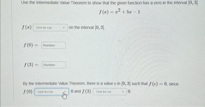 Solved Use The Intermediate Value Theorem To Show That The