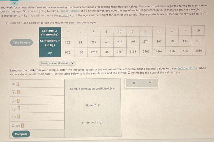 Solved You work for a large dairy farm and are examining the | Chegg.com