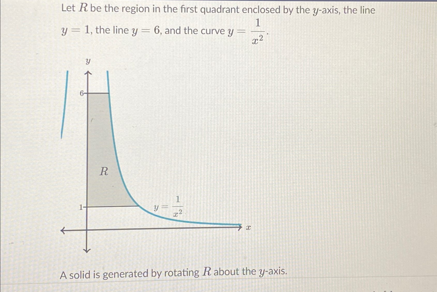 Solved Let R ﻿be the region in the first quadrant enclosed | Chegg.com