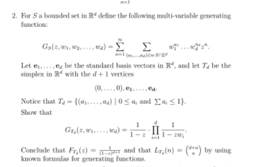 Solved For S ﻿a bounded set in Rd ﻿define the following | Chegg.com