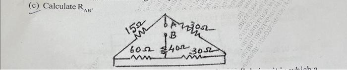 Solved (c) Calculate RAB. | Chegg.com