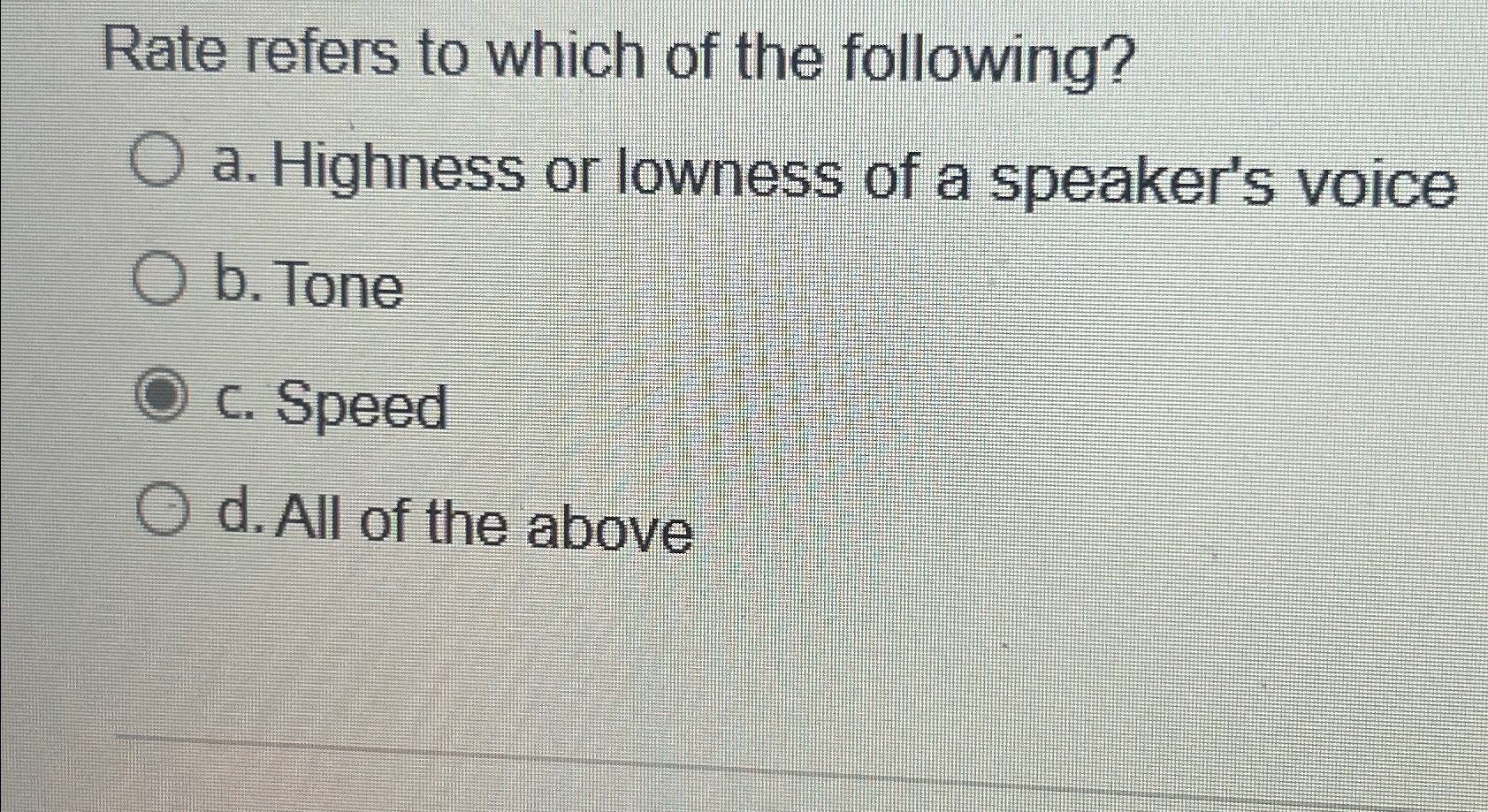 Solved Rate refers to which of the following?a. ﻿Highness or | Chegg.com