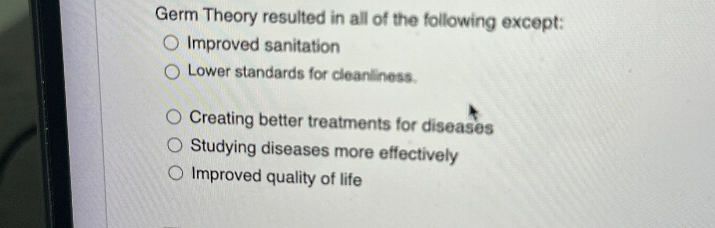 Solved Germ Theory resulted in all of the following | Chegg.com