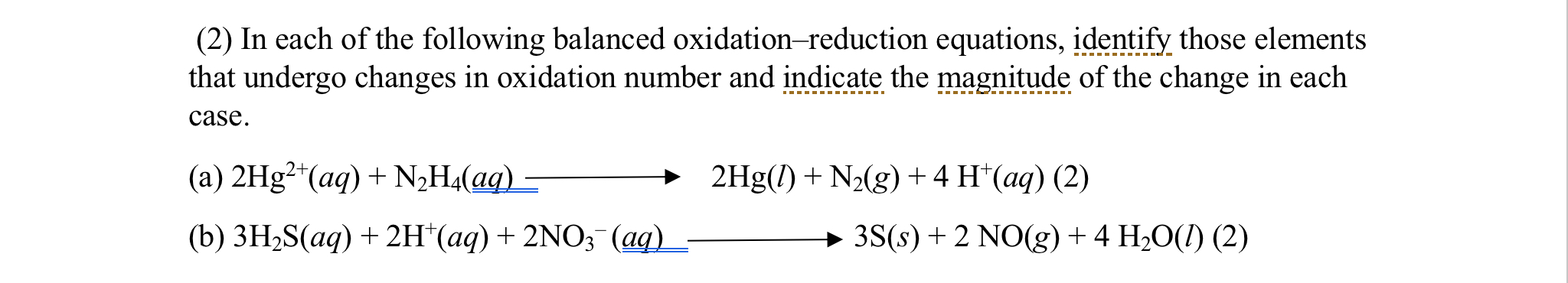 Solved (2) ﻿In each of the following balanced | Chegg.com
