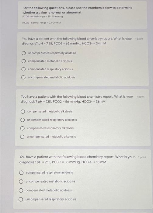 Solved For the following questions, please use the numbers | Chegg.com