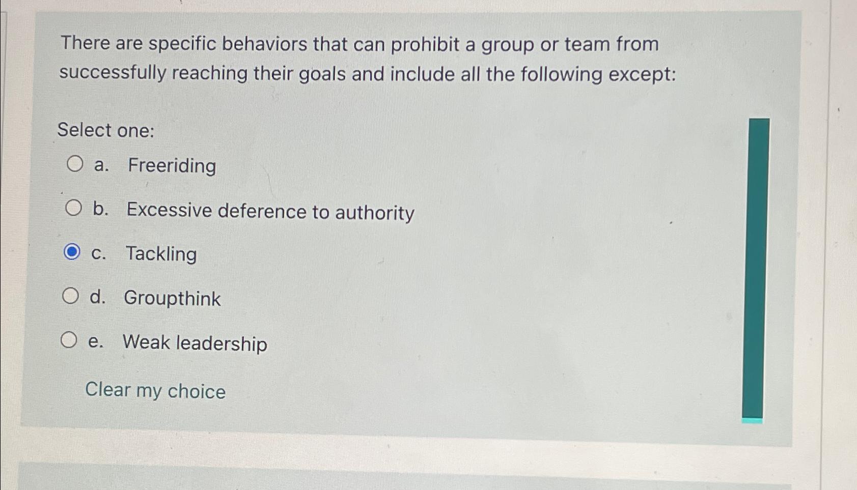 Solved There are specific behaviors that can prohibit a | Chegg.com