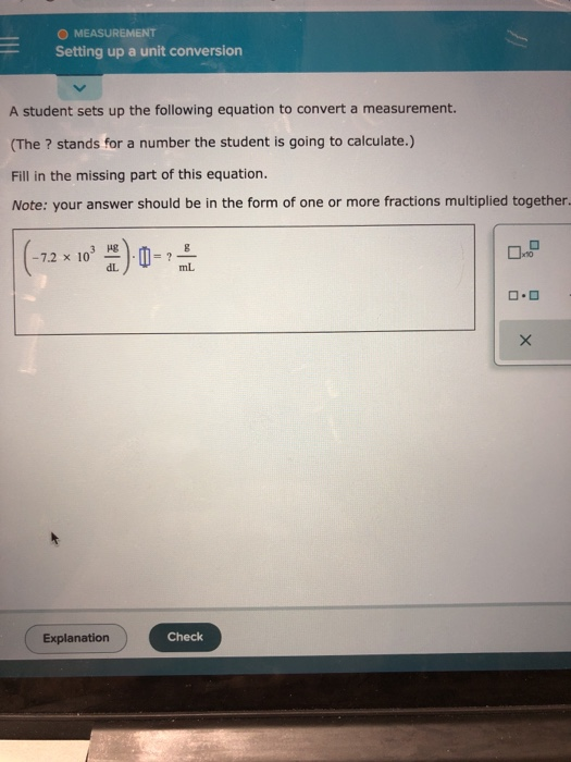 Solved O MEASUREMENT Setting up a unit conversion A student | Chegg.com