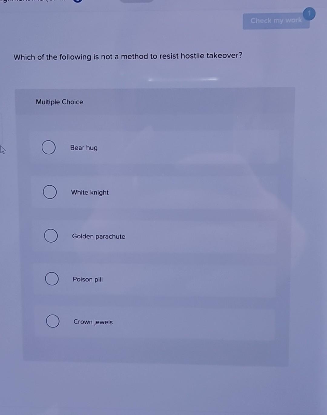 Solved Which of the following is not a method to resist | Chegg.com