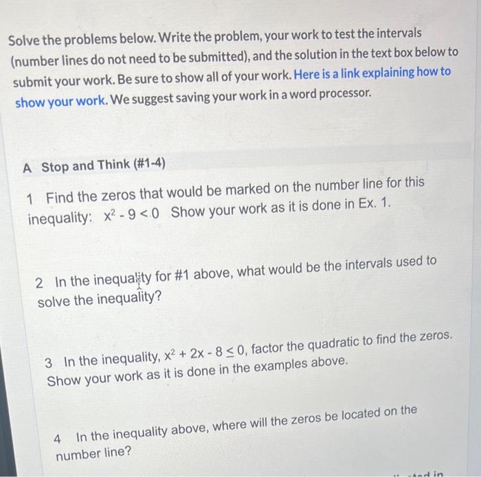 Solved Solve the problems below. Write the problem, your | Chegg.com